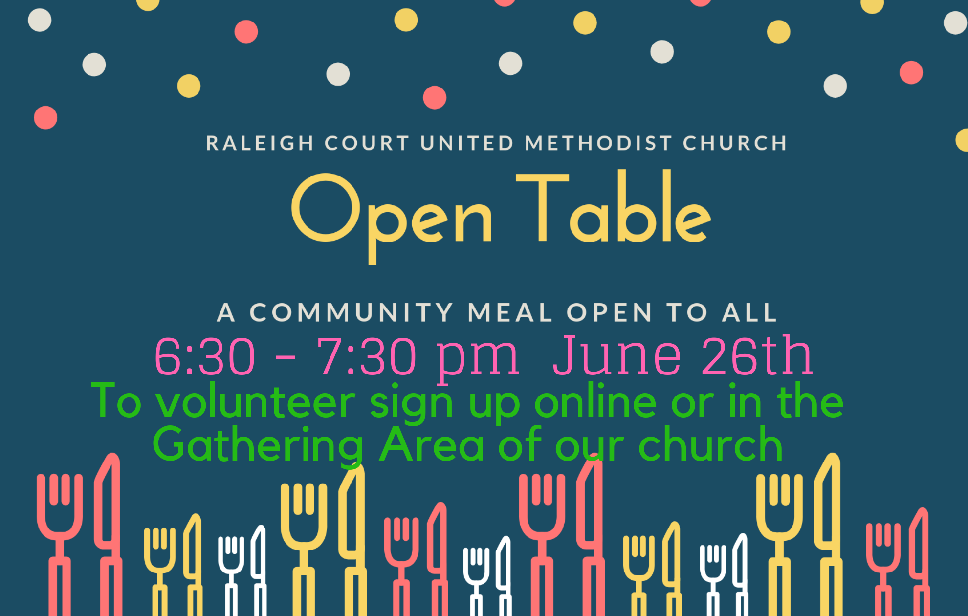 Open Table June Raleigh Court United Methodist Church